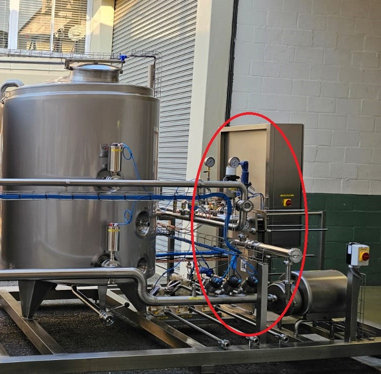 CIP heater - plate and frame