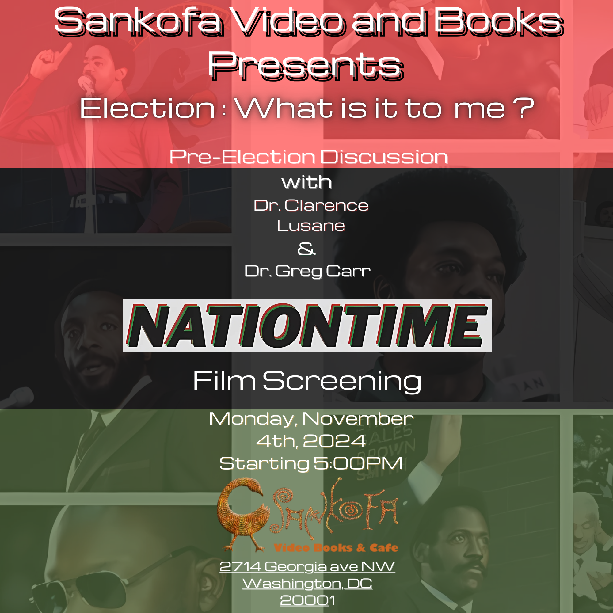 Pre-Election Discussion with Dr. Greg Carr and Dr. Clarence Lusane ...