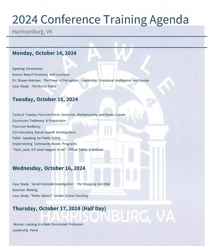 2024 MAAWLE conference agenda.