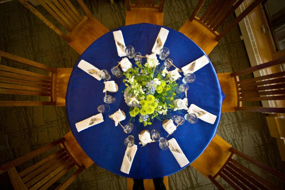 Table setting from above