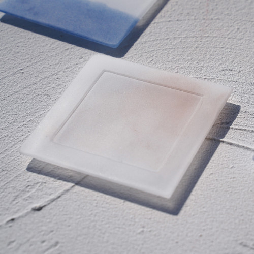 Frosted Square Glass Plate by Natsumi Sunada | Home