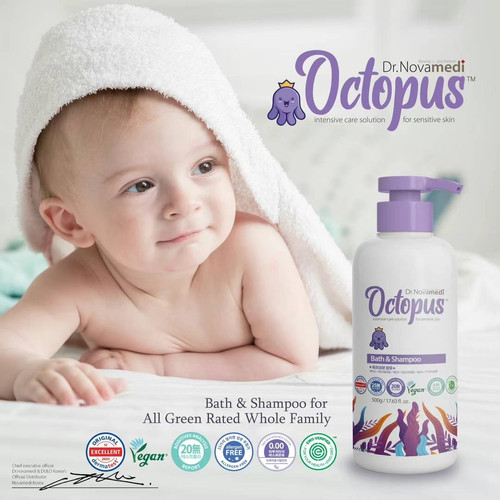 USA Seller-Dr.Novamedi Octopus Bath & Shampoo 2 in 1-500mL | Kosmomo Beauty