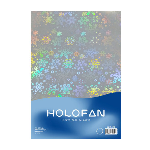 Papel Copo de Nieve Holografico Holofan 20 hojas A4 Holofan | Vinilplata