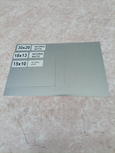 Chapa 20 x 30 cm Gris mate Sublimable | Vinilplata