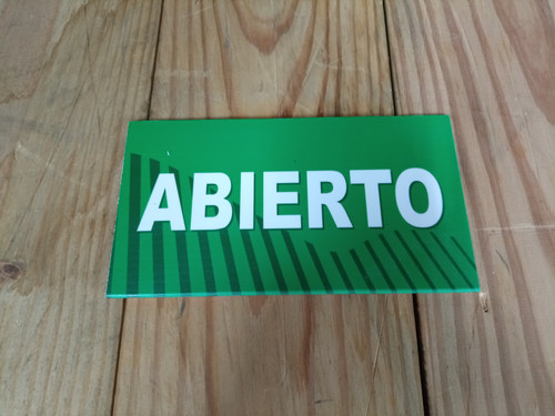 Cartel Abierto/Cerrado reversible | Vinilplata