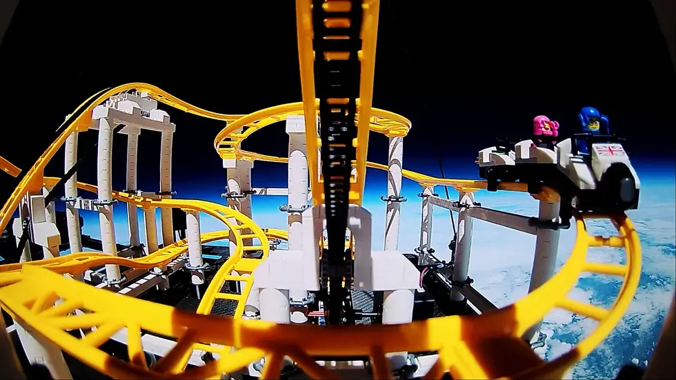 Sending a Lego Roller Coaster Into Space | Half-Asleep Chris