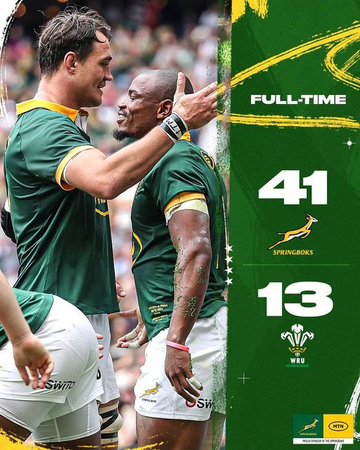 Springboks Triumph Over Wales with an Impressive 41-13 Victory | The Go ...