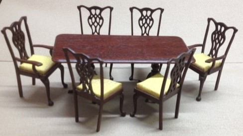 Six Place Dining Table | jarrahminiatures