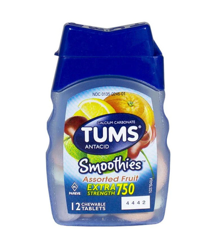 Tums® Extra Strength Smoothies™ Assorted Fruit Antacid - Bottle of 12 ...