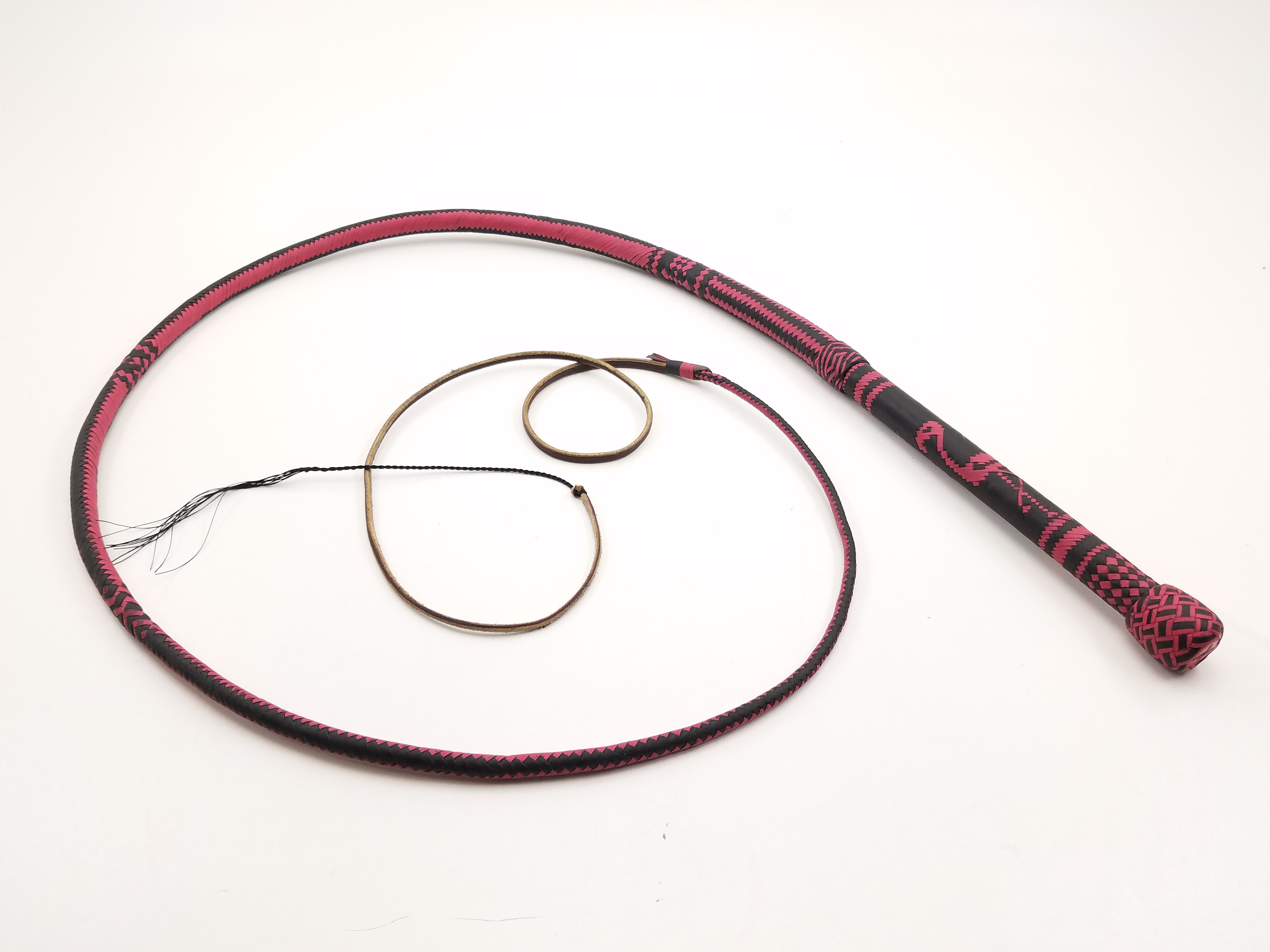 EF Whips - Custom Made 48 Plait Pink Flamingo Bullwhip
