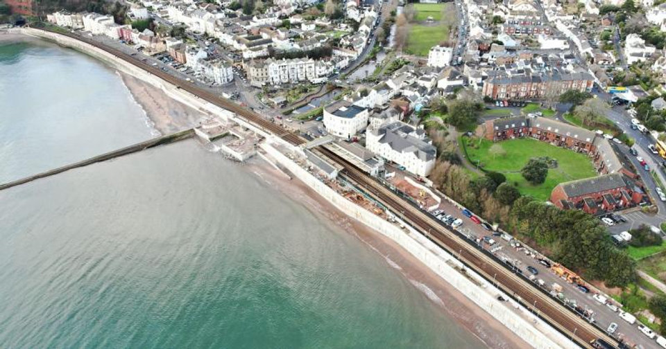 Dawlish railway line: £80m huge new sea wall reaches final stages