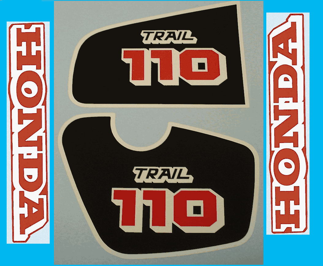 1984 TO 1986 CT110 AIR BOX BATTERY COVER DOWN TUBE EMBLEM DECAL D7098 ...