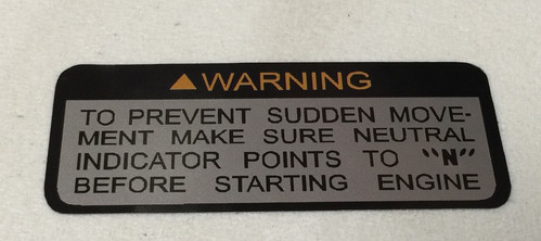 WARNING SUDDEN MOVEMENT REPLACES 87103-957-000 (D7175) | DrATV Inc.