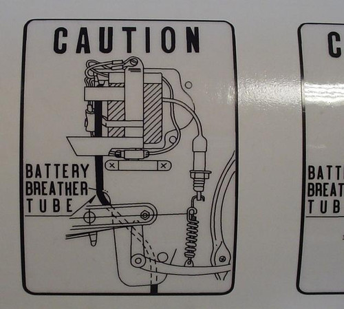 CT90 BATTERY VENT HOSE DECAL STICKER EMBLEM (D7145) | DrATV Inc.