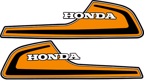 1974 ATC70 ATC 70 MAIN GAS TANK DECAL EMBLEM STICKER SET D7015 | DrATV Inc.