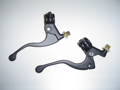 BLACK SHORTY LEVER & PERCH SET COMPLETE RIGHT & LEFT 7/8" BAR HONDA ...