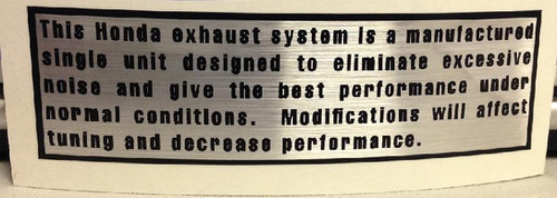 EXHAUST WARNING LABEL CT90-1979 (D7073) | DrATV Inc.