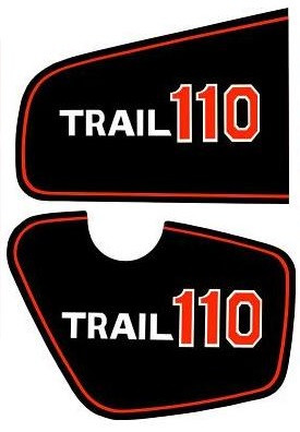 1981 CT110 CT 110 SIDE COVER EMBLEM DECAL SET BATTERY COVER TOOL COVER ...