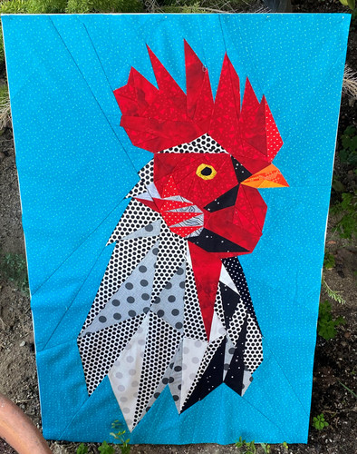 Abstract Chicken Rooster Foundation Paper Pieced Quilt Pattern | Nerdy ...