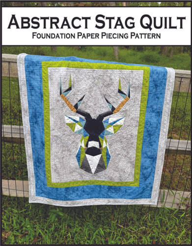 Abstract Stag Mule Buck Foundation Paper Pieced Quilt Pattern | Nerdy ...