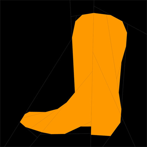 Cowboy Boot Western FPP | Nerdy Quilter Design