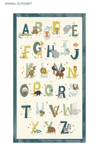 Animal Alphabet panel | Stitches by the Sea