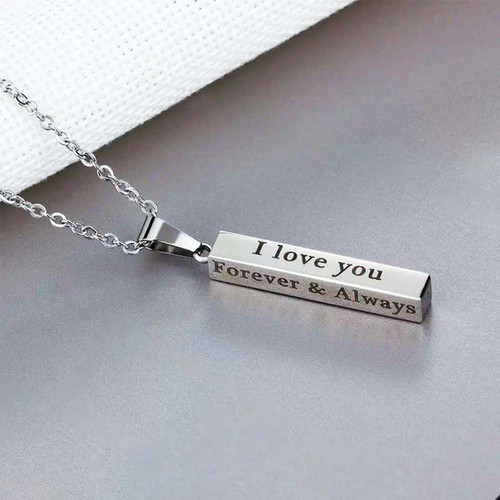 Vertical Love Silver Locket with Black Radium Customised Name, Shubh ...