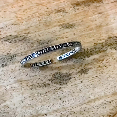 Jai Shree Shyaam, Black Radium Pure Silver Kada for Men 40 gm | Shubh ...