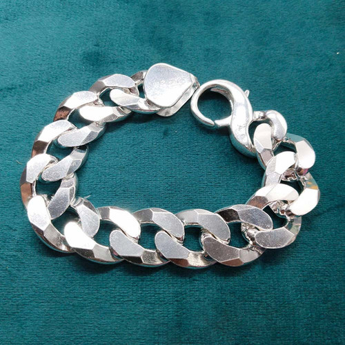 Heavy Closed Sharp Curb Bracelet for men 141 gm, Shubh Jewellers ...