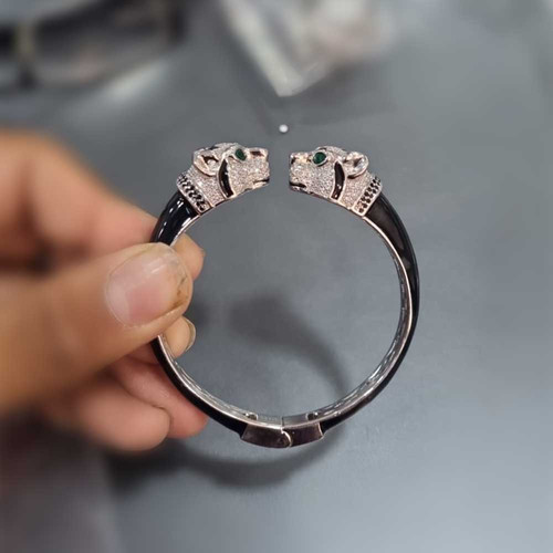 Black Radium Double Lion face, Lock Kada for men 45 gm, Shubh Jewellers ...