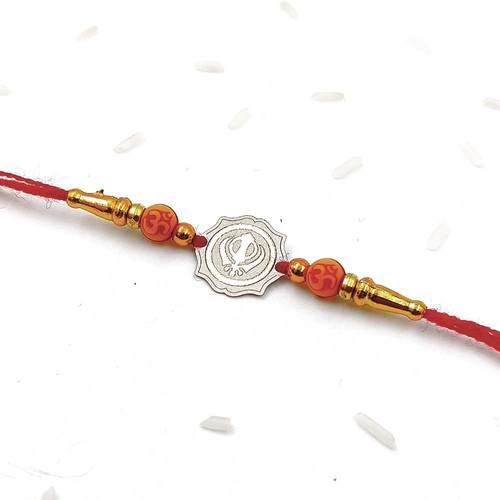 Sikh Symbol (Khanda) Design Pure Silver Rakhi, Shubh Jewellers | Shubh ...