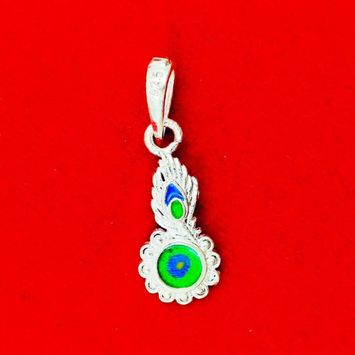 Krishna Ji Morpankh Locket with High Finishing Meena Pattern for men ...