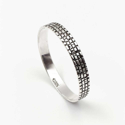 Black Radium Soild Brick Design Pure Silver Kada 30 gm, Gifting for ...