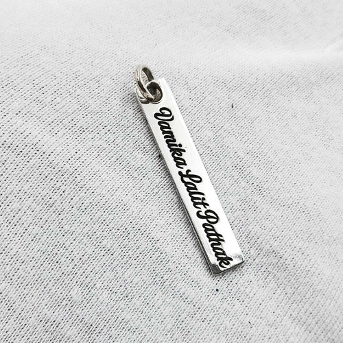 Customise Lazer Rectangular Name Engraving Pendant for Girls, Shubh ...