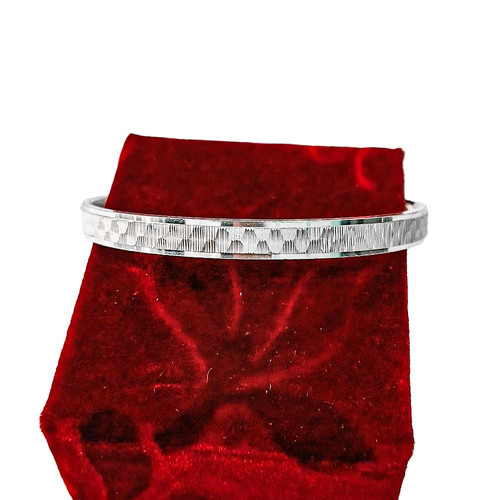 Flat Cross Cut Pure Silver Kada for men & Women 35 gm, Shubh Jewellers ...