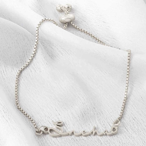 Customized Name 925 Pure Silver Bracelet for... | Buy Pure 925 Silver ...