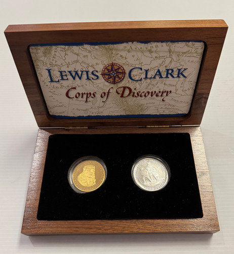 Tribute to Lewis & Clark Two-Piece Collection 1ozt Gold and Silver ...