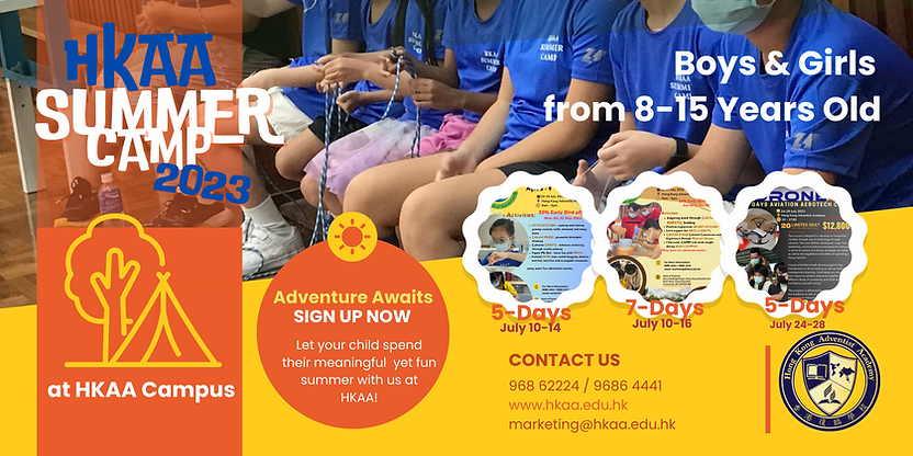 HKAA Summer camp registration | Hong Kong Adventist Academy | Hong Kong ...