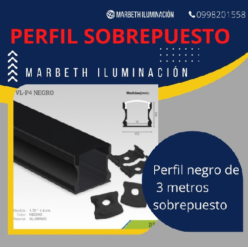 PERFIL NEGRO SOBREPUESTO 3 MTS | My Site