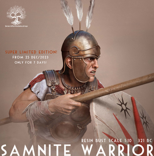 Samnite Warrior busto in resina di guerriero Sannita | Scientificmodels