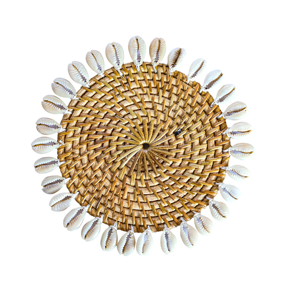 Coastal Rattan Shell Coaster | Bali Light Intl