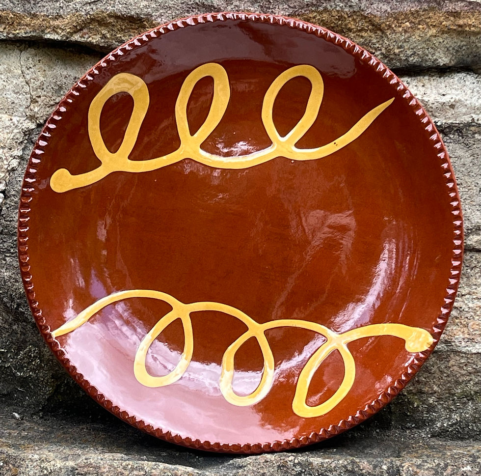 Slipware Plates | Pennsylvania German Redware | Wilz Pottery