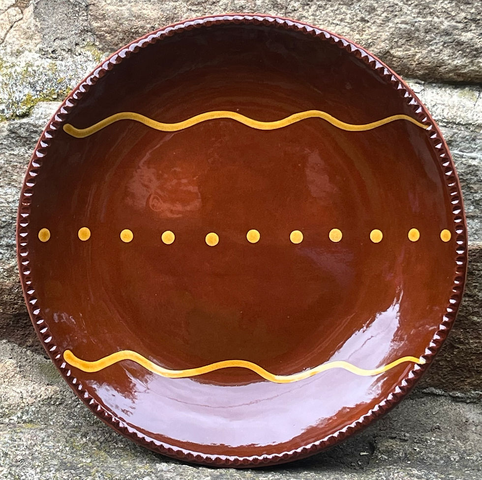 Slipware Plates | Pennsylvania German Redware | Wilz Pottery