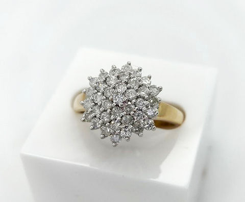 diamond cluster ring second hand