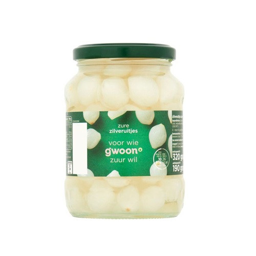 GWOON Cocktail Onion Sweet / Sour ( Zilveruitjes Zoetzuur ) Jar 370g ...