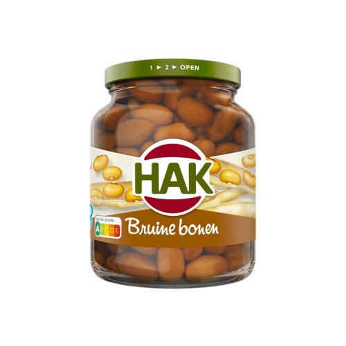 HAK Brown Beans ( Bruine Bonen ) Jar 370ml | Dutchmarket
