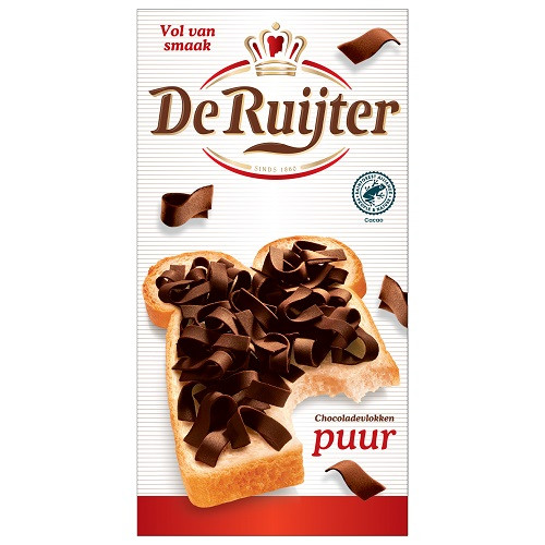 DE RUIJTER Chocolate Flakes Pure ( Chocoladevlokken Puur ) 200g ...