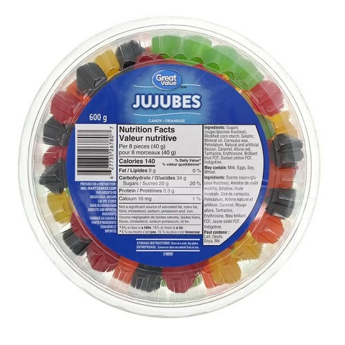 Great Value Canadian Jujubes 600 grams | Dutchmarket