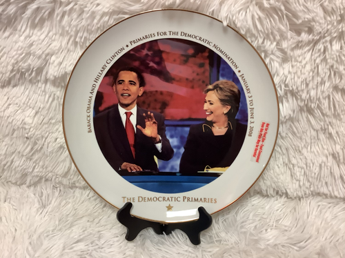 The democratic primaries plate | Thelma Rose Llc