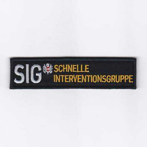 SIG Schriftzug V1 Prototyp Textil Patch | Patch Support